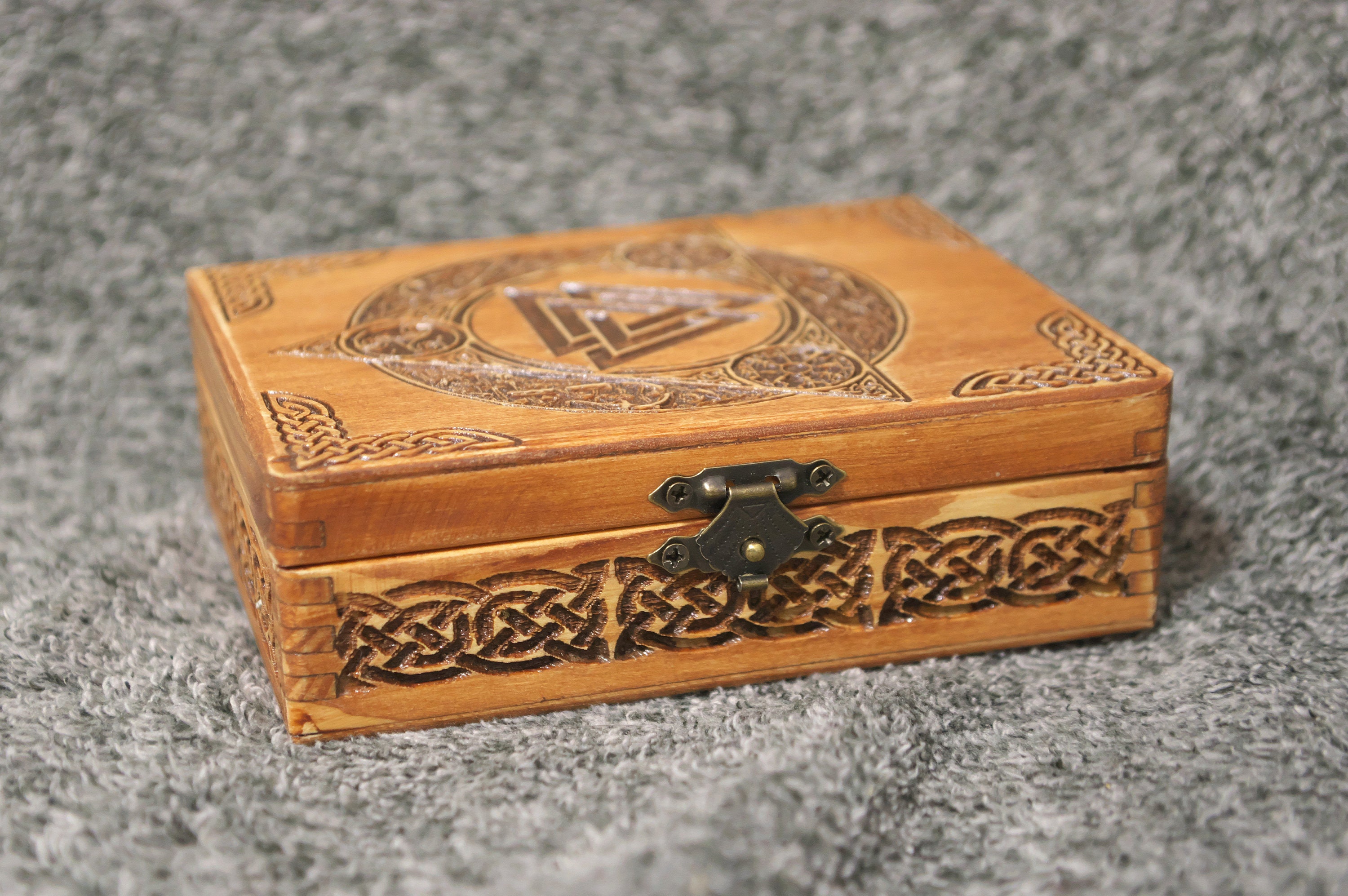 Vikings Themed Valknut Themed Wooden Jevelery Box/casket | Etsy