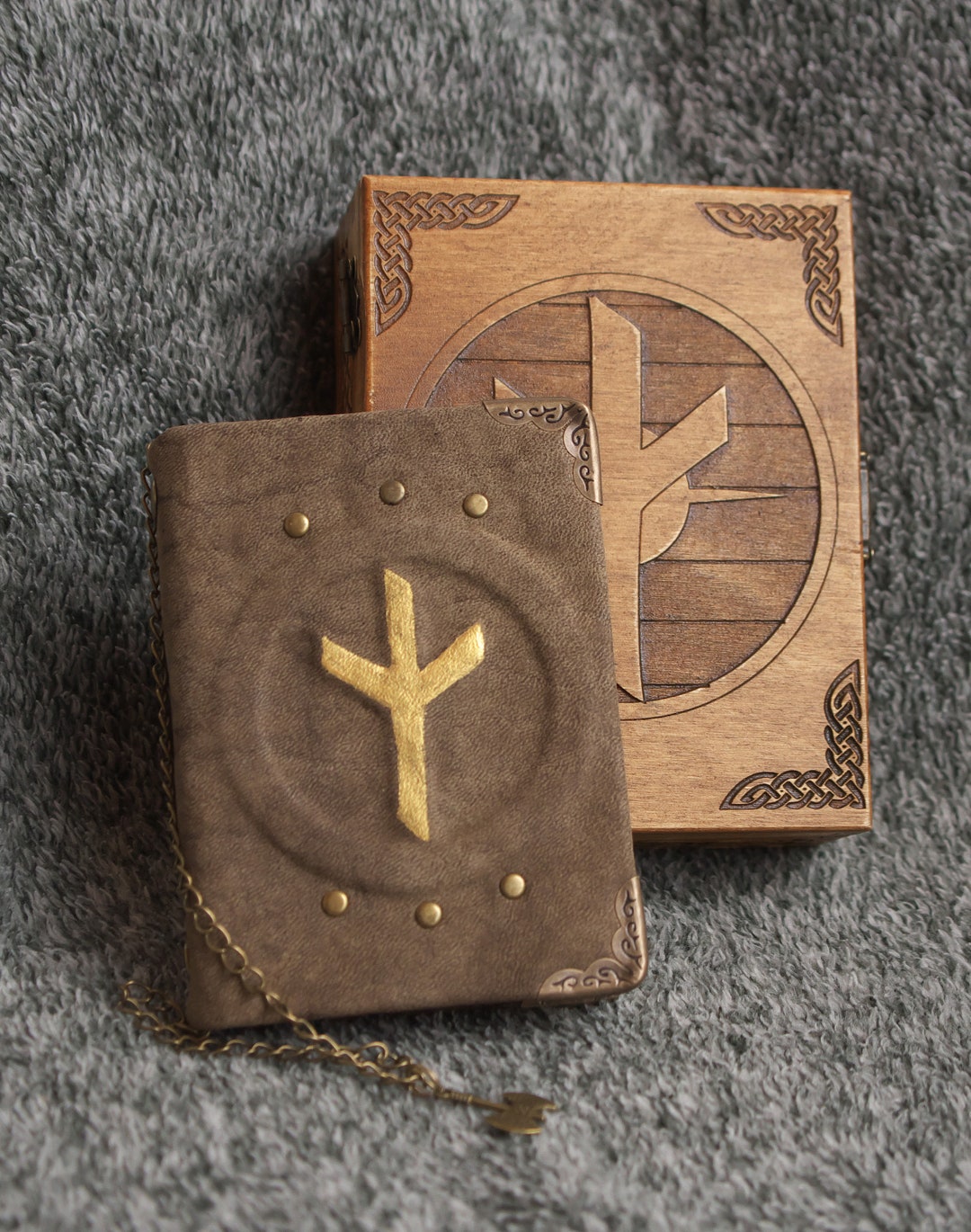 Viking Themed Runic Series Handmade Leather Craft Paper Notebook in ...