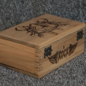 ROCK Themed Alder Wood Jevelery Box/casket - Etsy