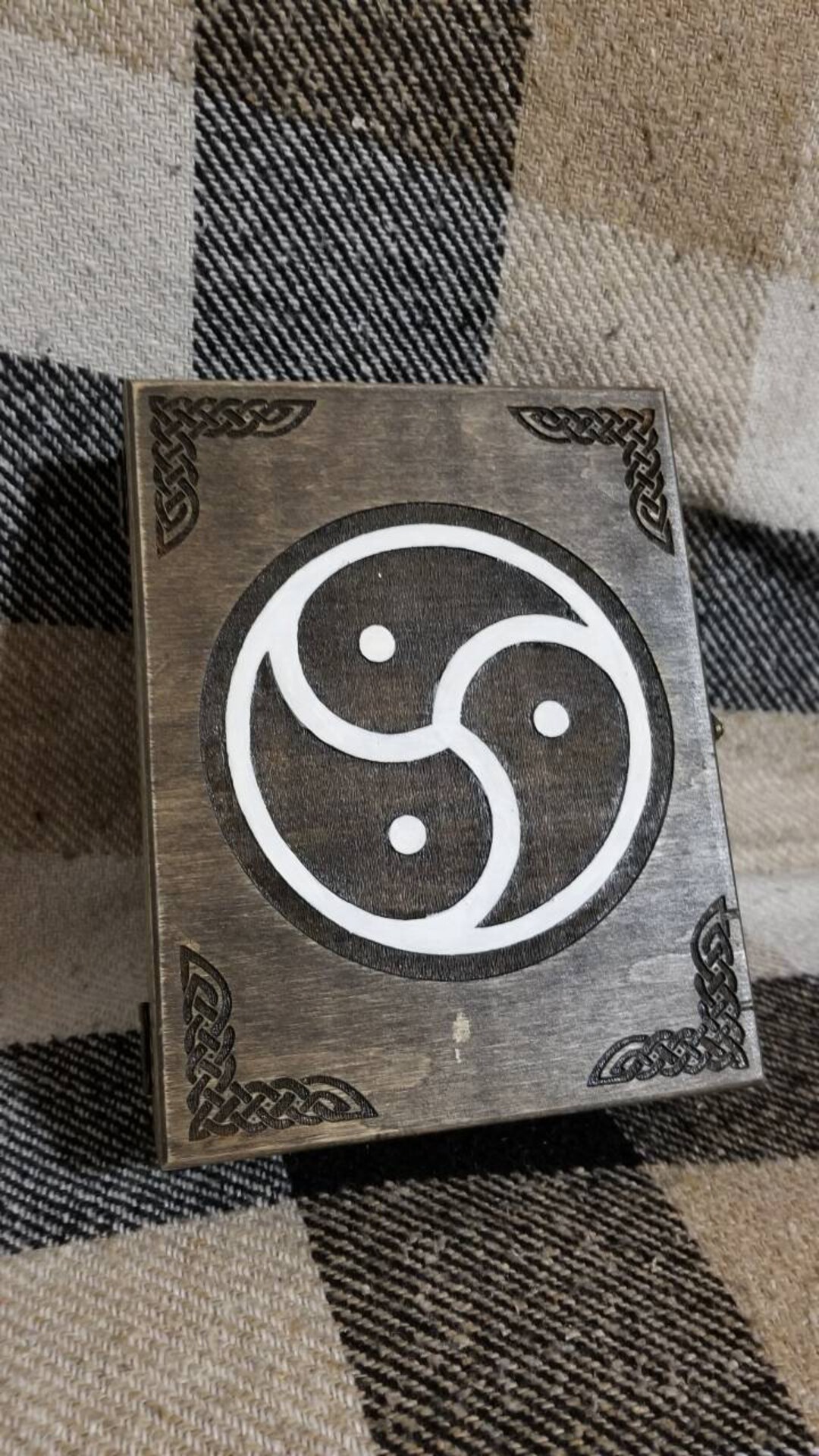 Triskel - Triksel - Triquetra Themed Wooden Jevelery Box/casket - Book ...