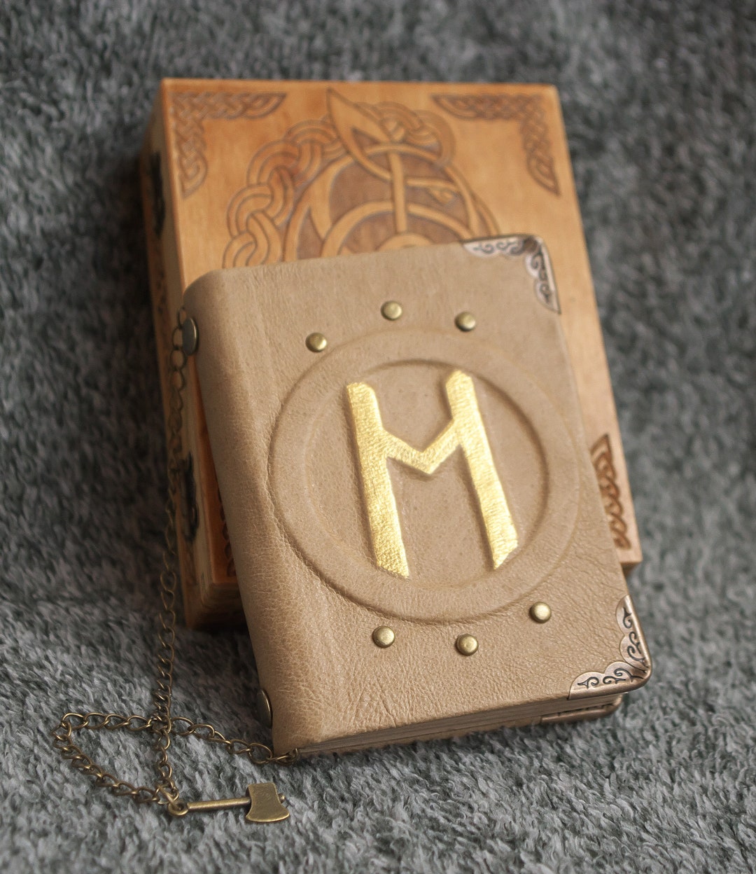 Viking Themed Runic Series Handmade Leather Craft Paper Notebook in ...