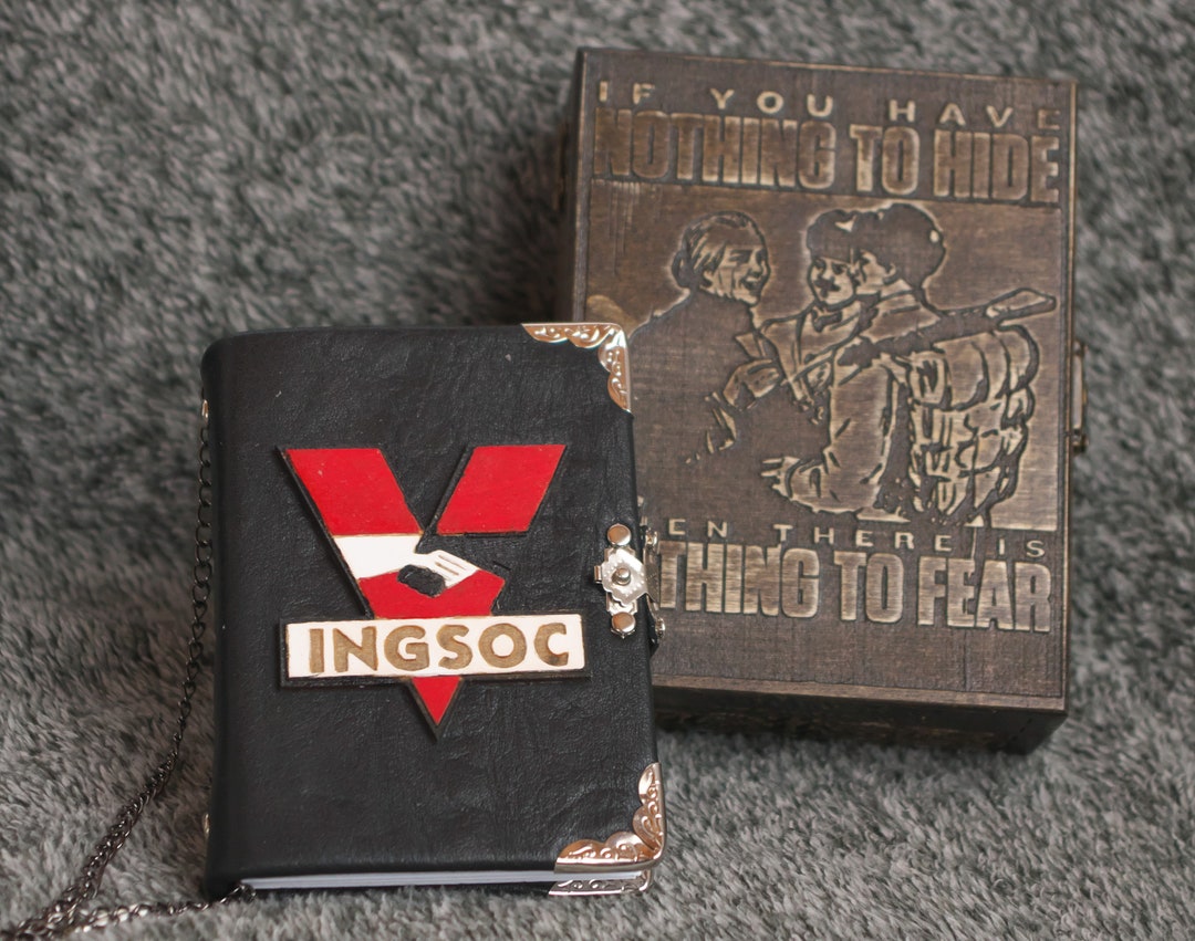 Orwell's "1984" Inspired Handmade Leather White Paper Notebook in ...