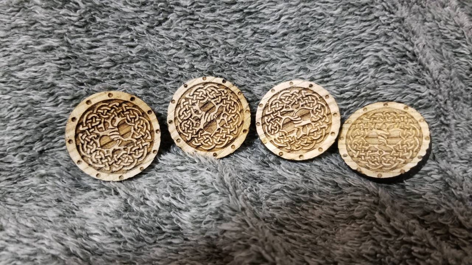 Ash Wood Elder Futhark Runes Set With Celtic Tree for - Etsy