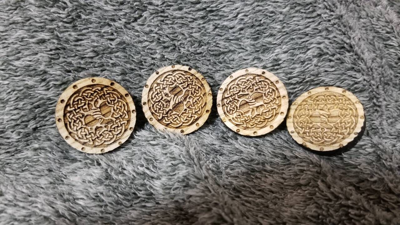 Ash Wood Elder Futhark Runes Set With Celtic Tree for - Etsy