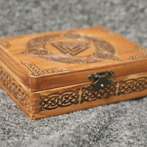 Vikings Themed - Valknut Themed Wooden Jevelery Box/casket - Book ...
