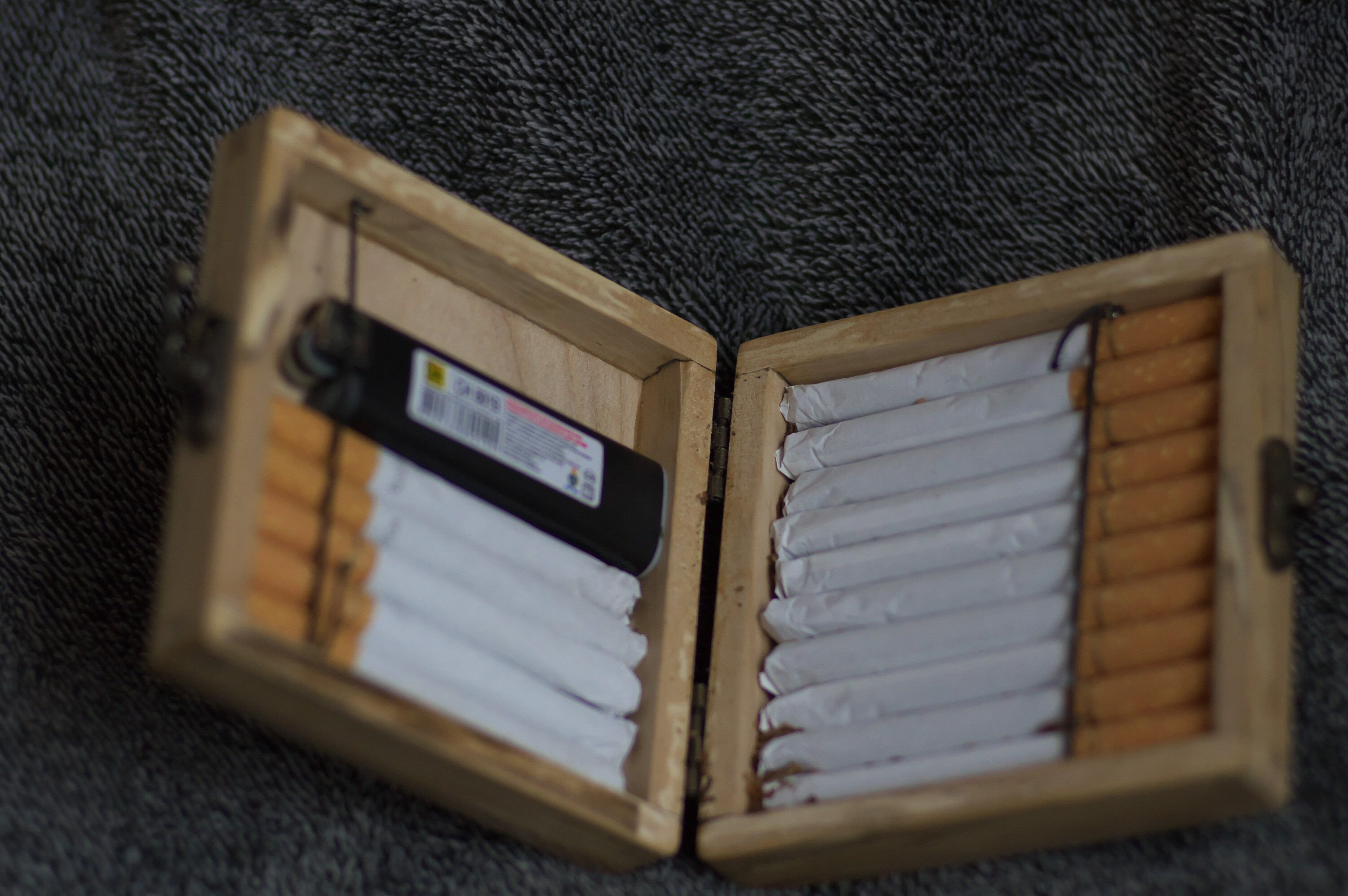 Viking - Helm of Awe - Themed Handmade Alderwood Cigarettes Pocket Box ...