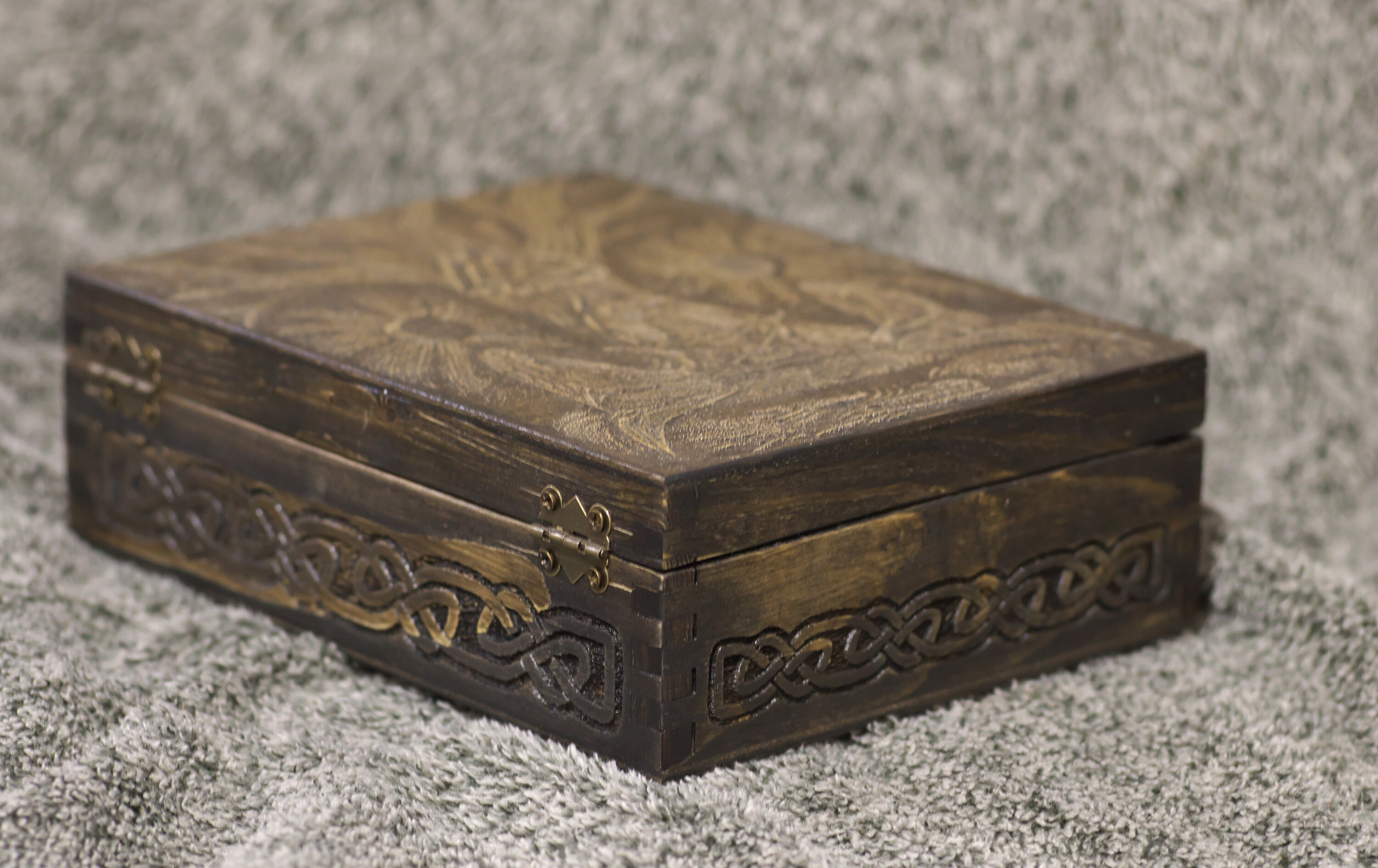 Nordic Norns Themed Wooden Jevelery Box/casket - Etsy