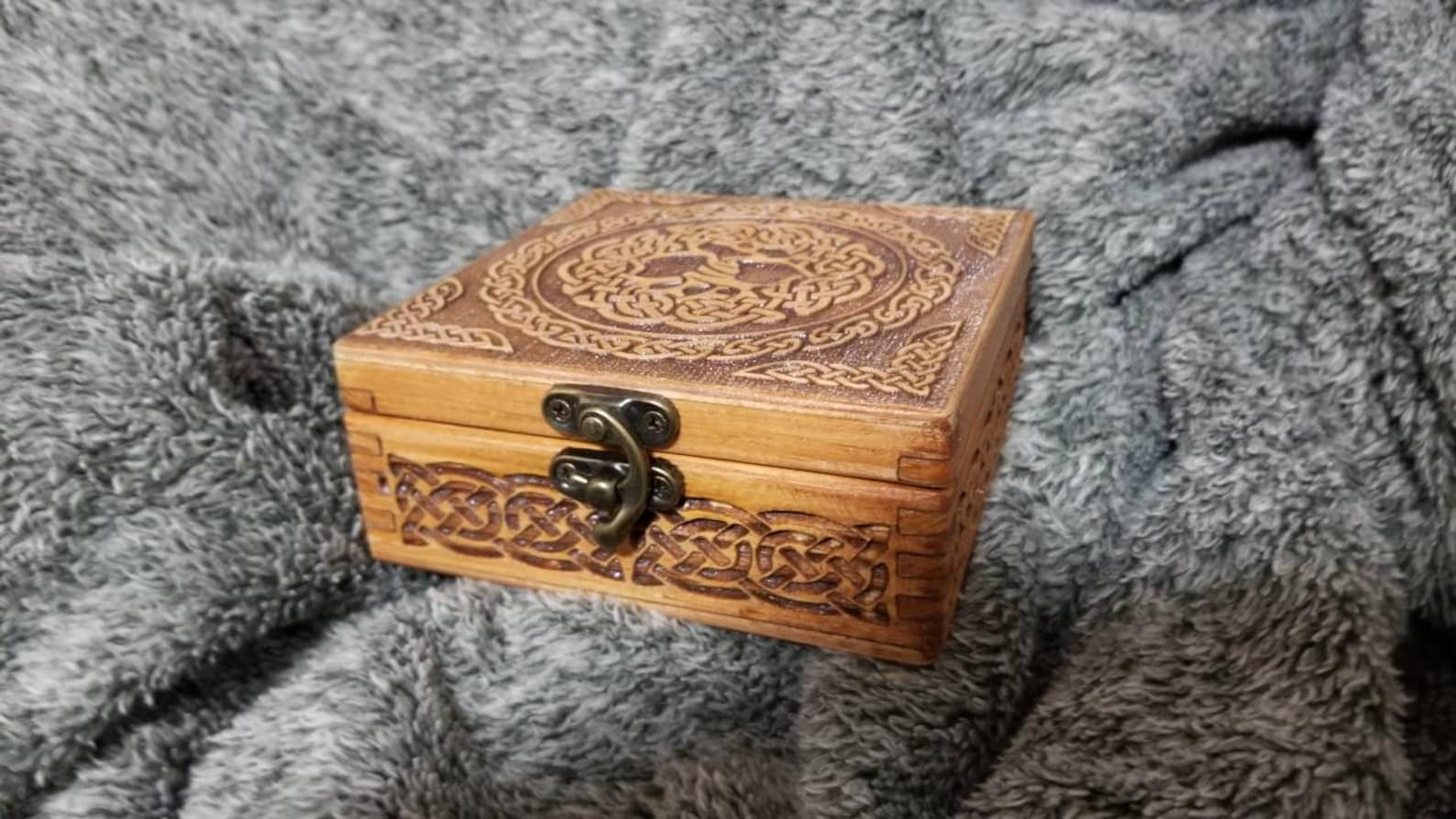 Ash Wood Elder Futhark Runes Set With Celtic Tree for - Etsy