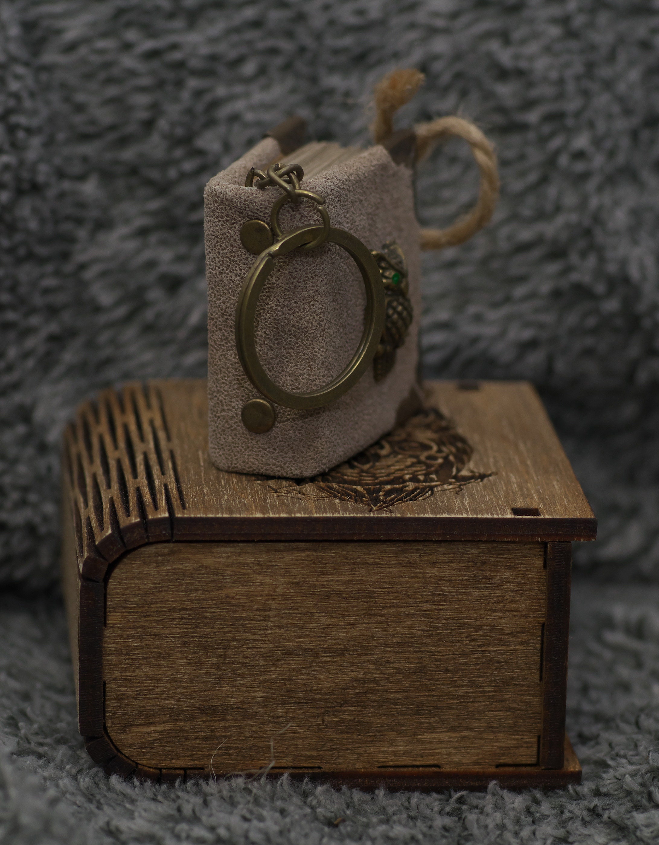 Handmade suede key chain notebook Celtic Legend | Etsy