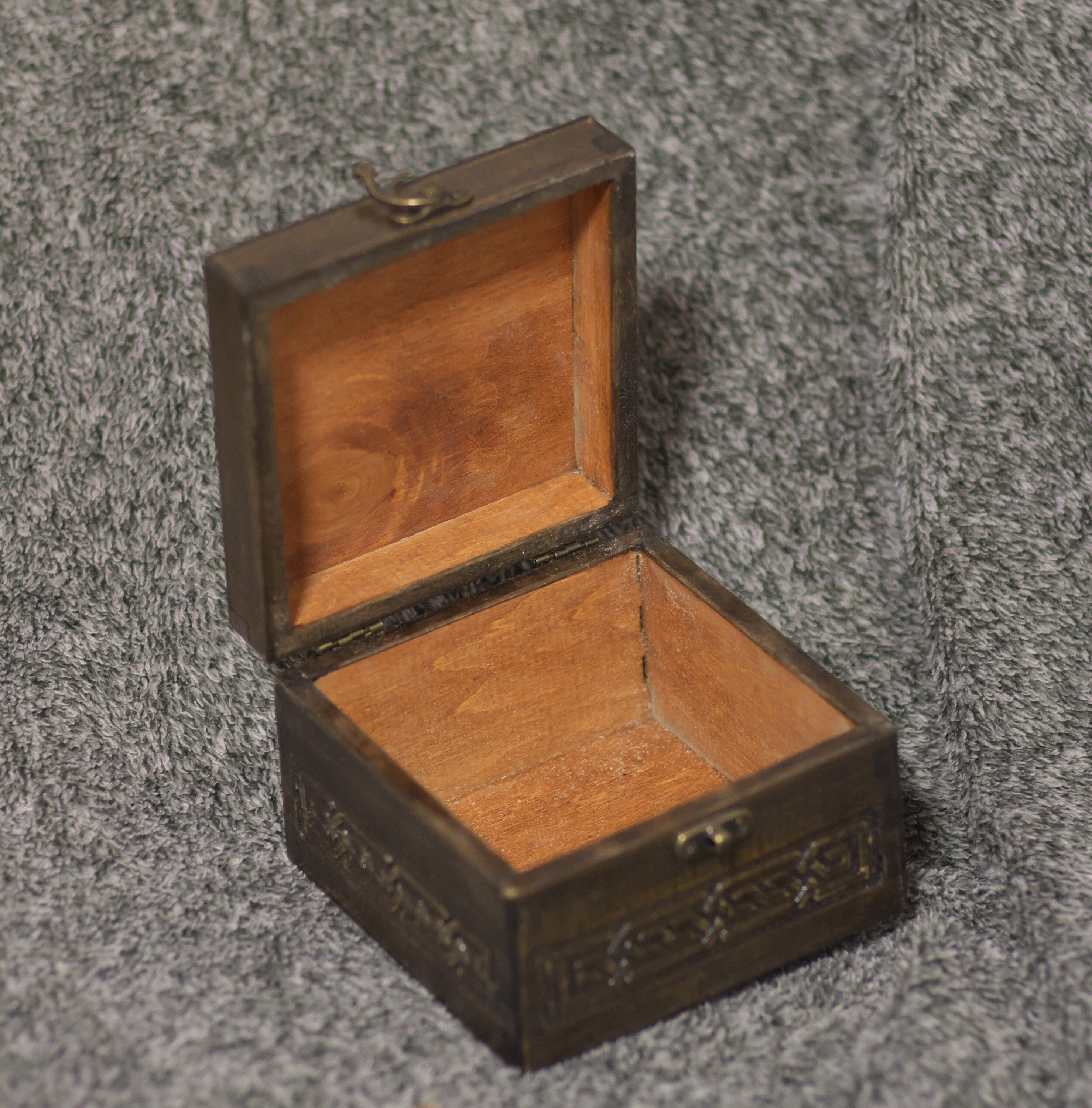 Lynx Themed Wooden Jevelery Box/casket Hidden Compartment | Etsy