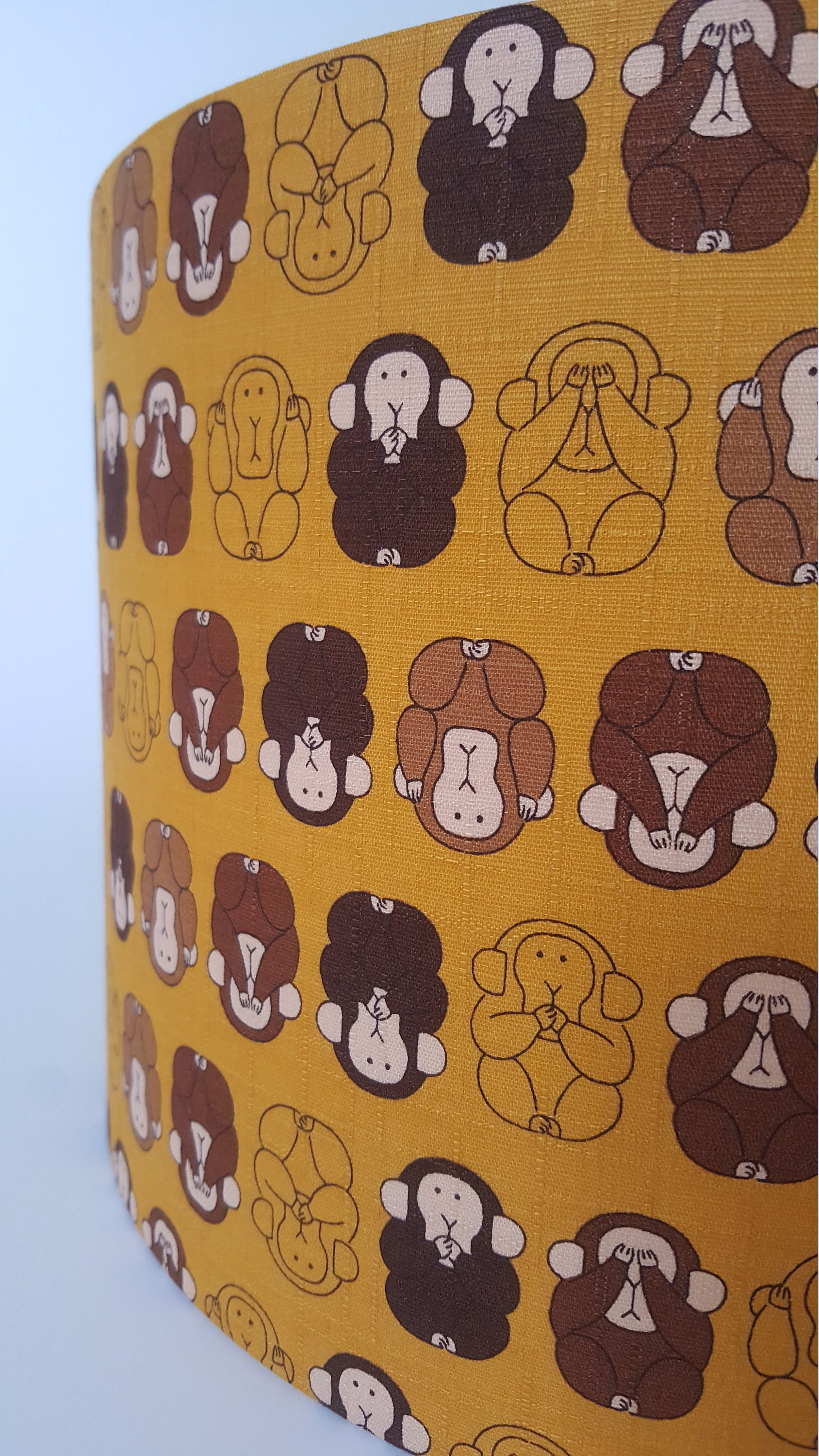 See No Evil Contemporary Three Wize Monkeys Linen Type | Etsy