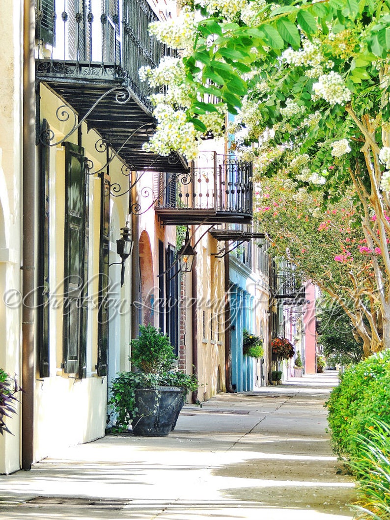 Balconies at Rainbow Row - Charleston, South Carolina PRINT (portrait ...