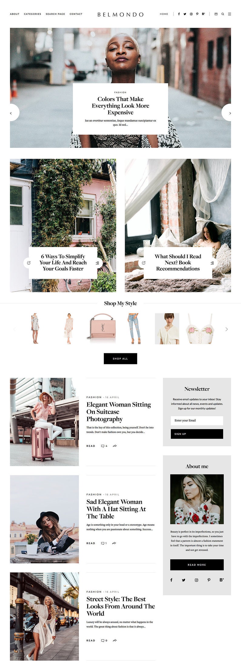 Belmondo | Premade Blogger Template - Responsive Blogger Theme ...