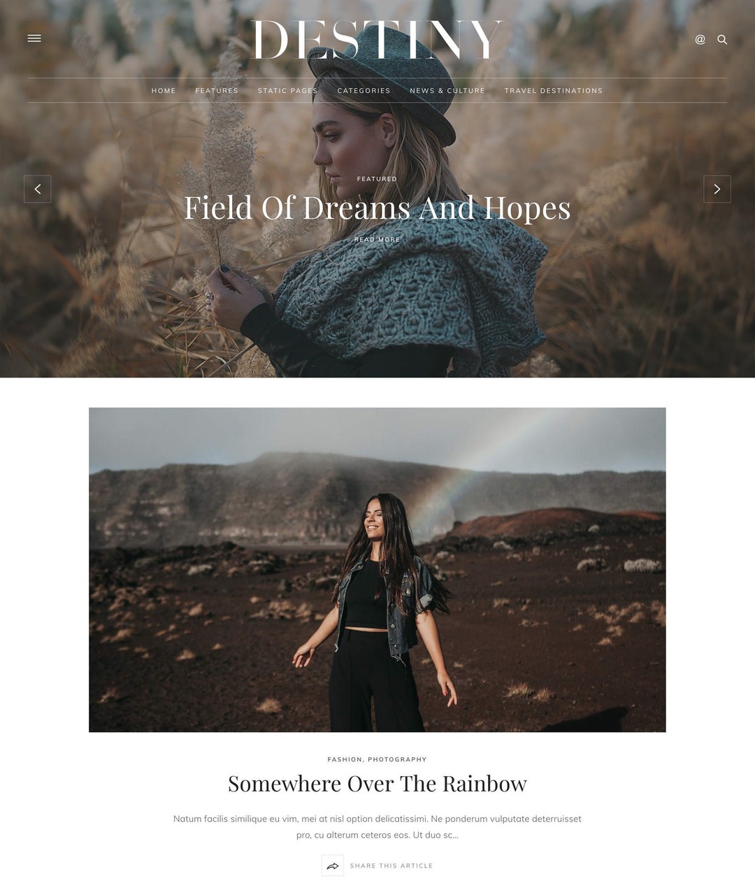 Blogger Template Responsive "destiny" - Blog Design - Customizable Blog ...