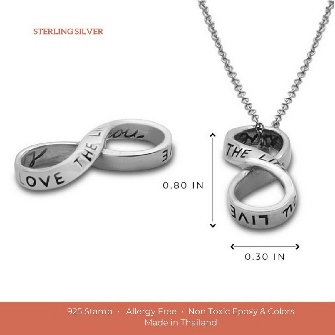 Infinity Pendant in Sterling Silver, Eternity Necklace, Daily Necklace ...
