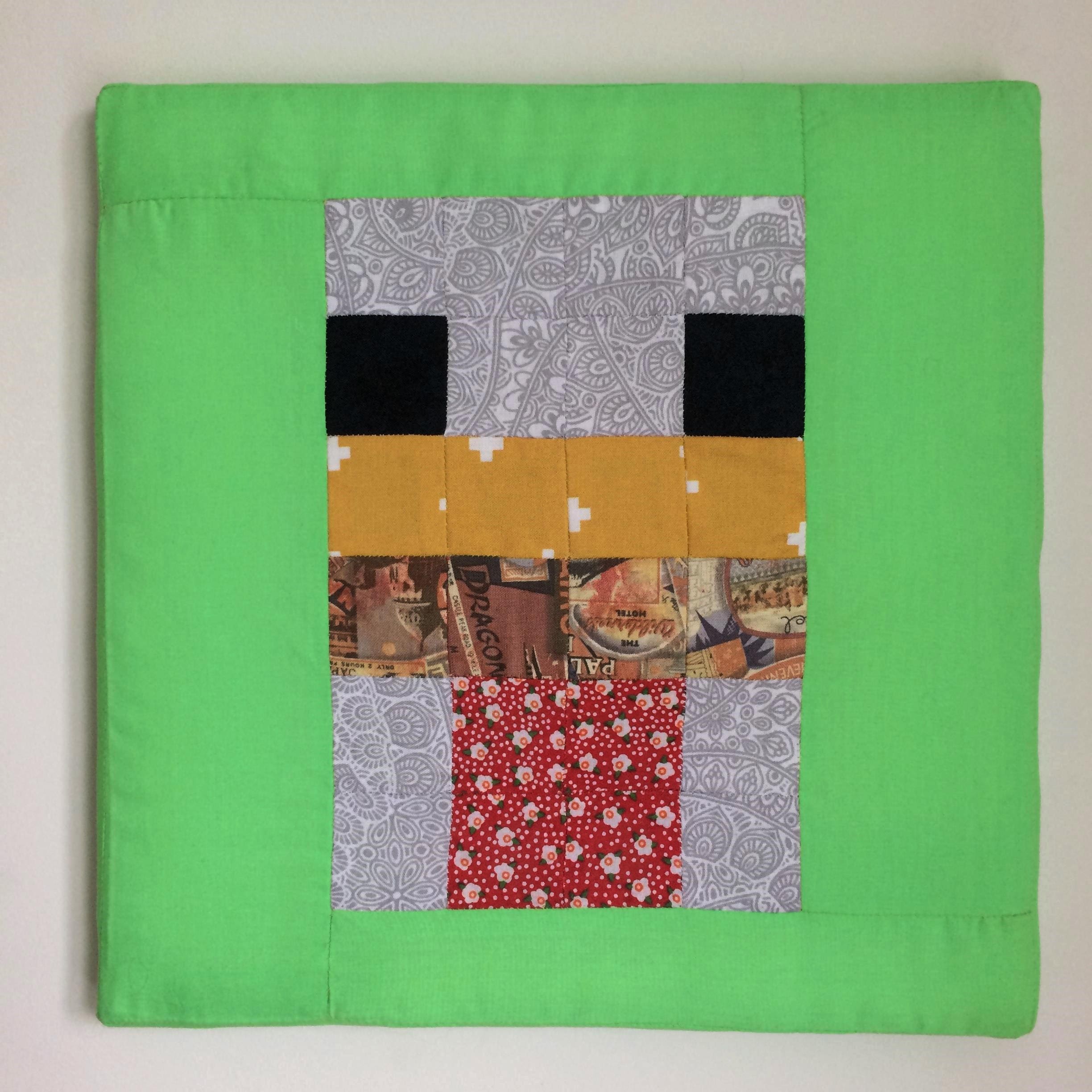 Minecraft Inspired Patchwork Mobhead Wall Art Chicken.lime - Etsy