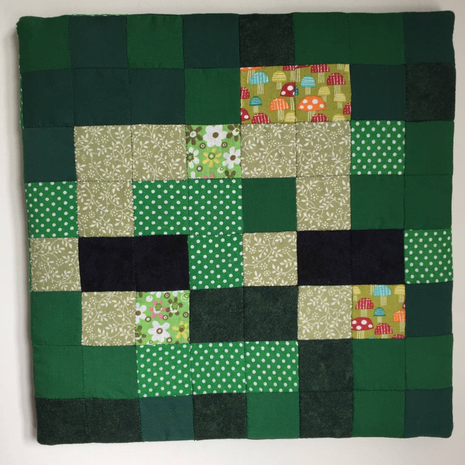 Minecraft Inspired Patchwork Mobhead Wall Art Zombie - Etsy