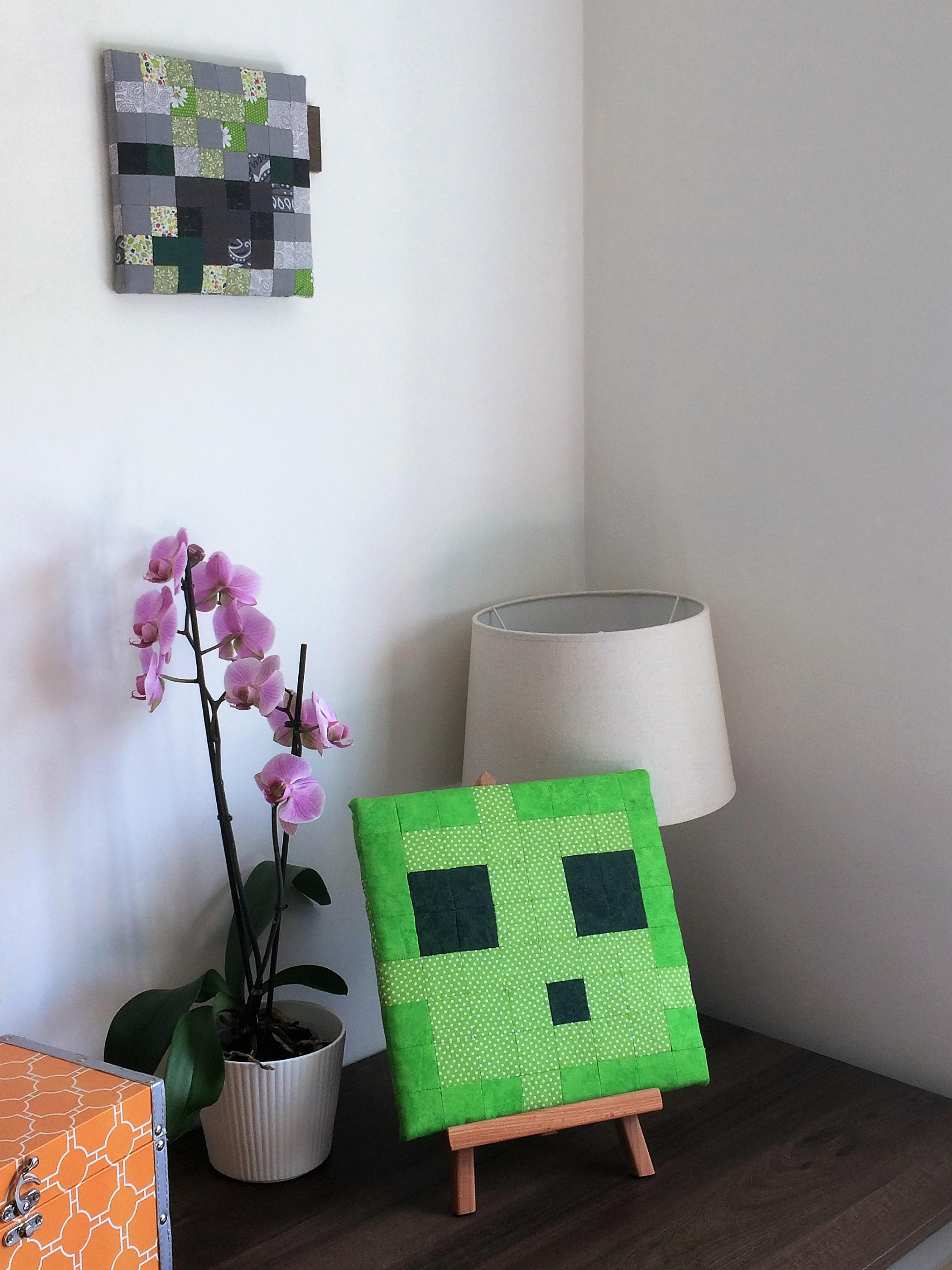 Minecraft Inspired Patchwork Mobhead Wall Art Baby Pigman - Etsy