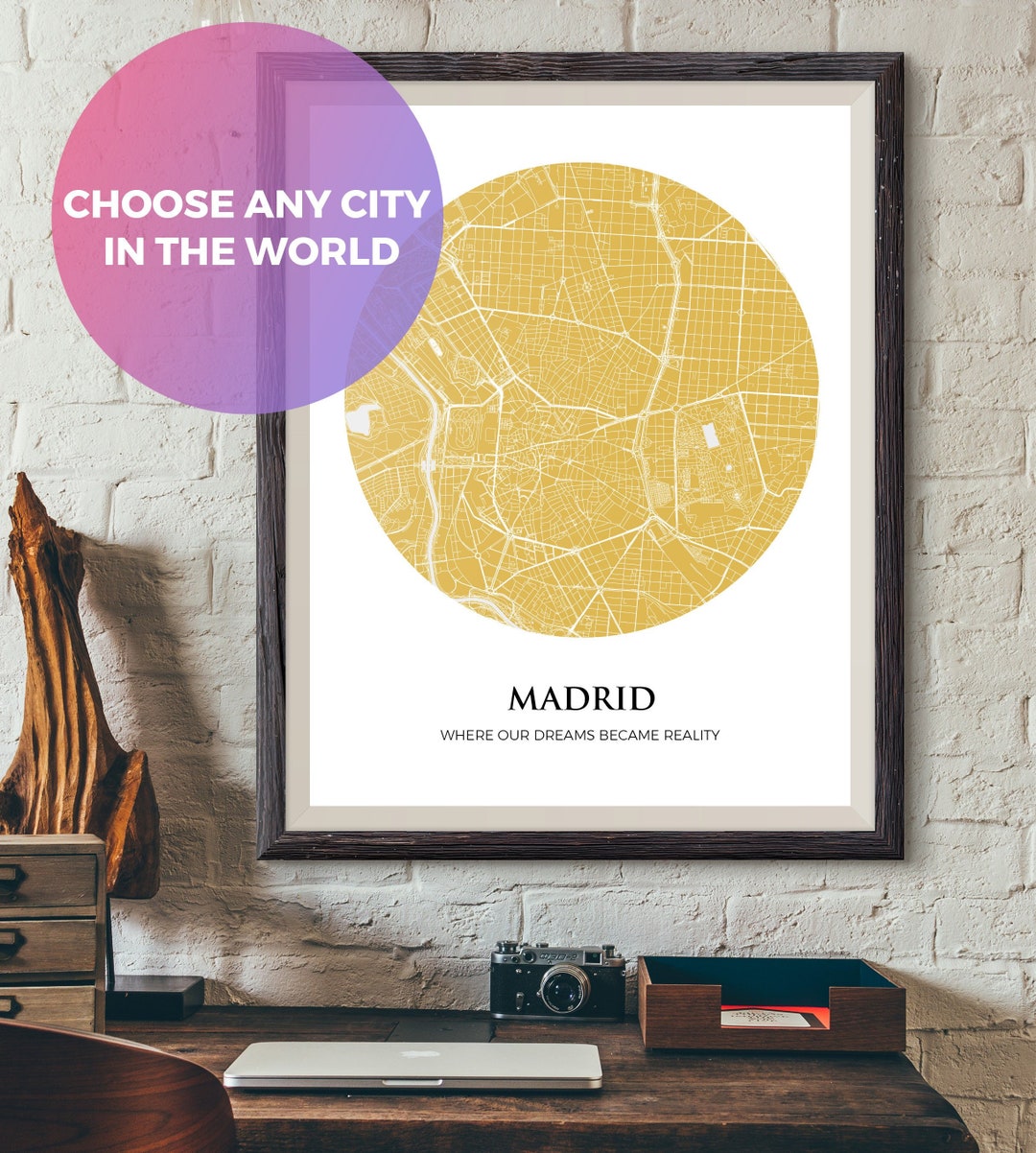 Wall Art Custom Digital Map Personalized Map City Map - Etsy