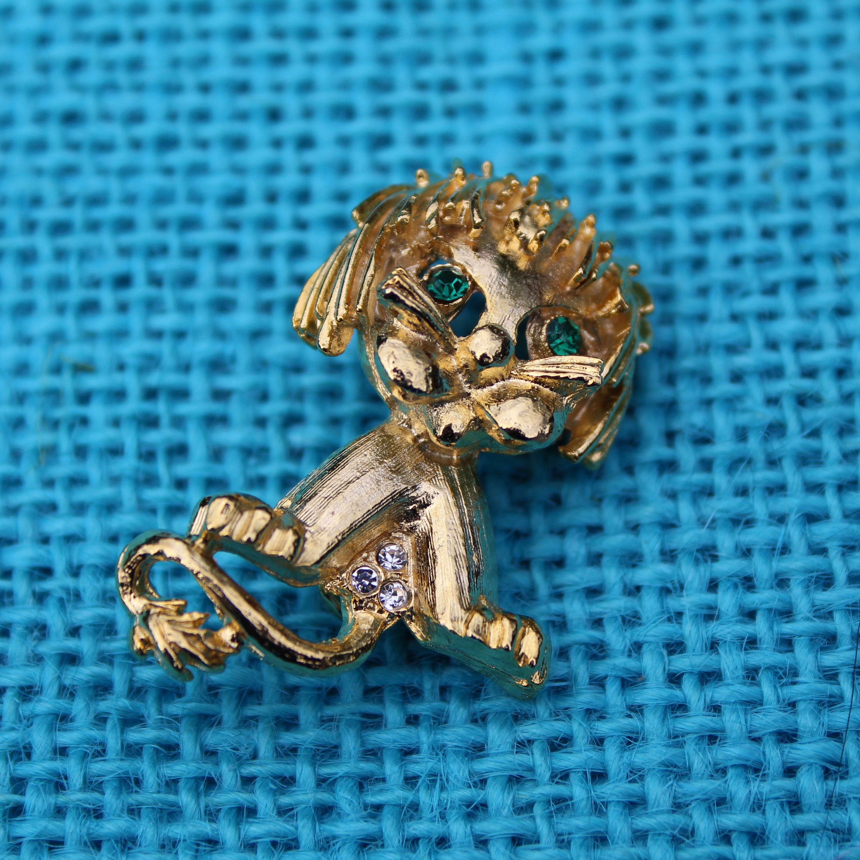 Lion Brooch Vintage Gold Lion King Brooch Lion Cub Brooch - Etsy