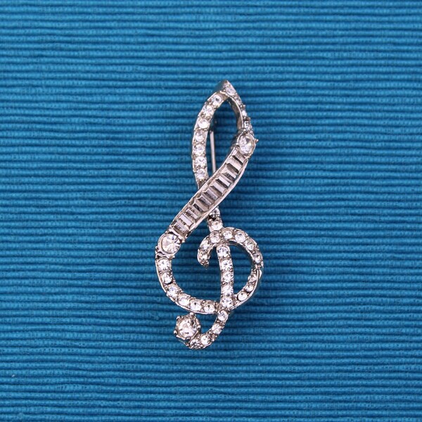 Treble Clef Brooch - Etsy UK