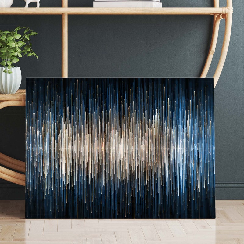 Navy Abstract - Etsy