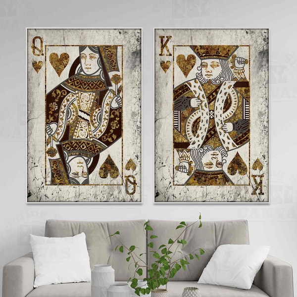 Large Playing Cards Framed - Etsy