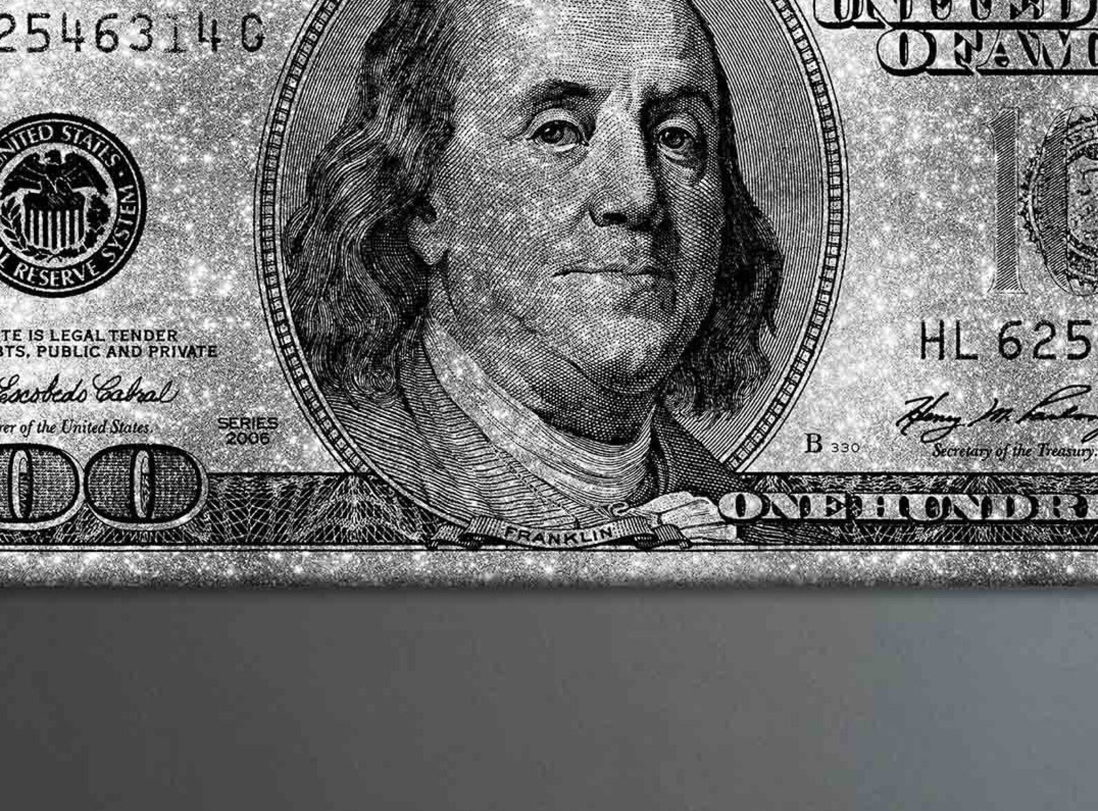 100 Dollars Bill Canvas Print Wall Art Classic 100 American - Etsy