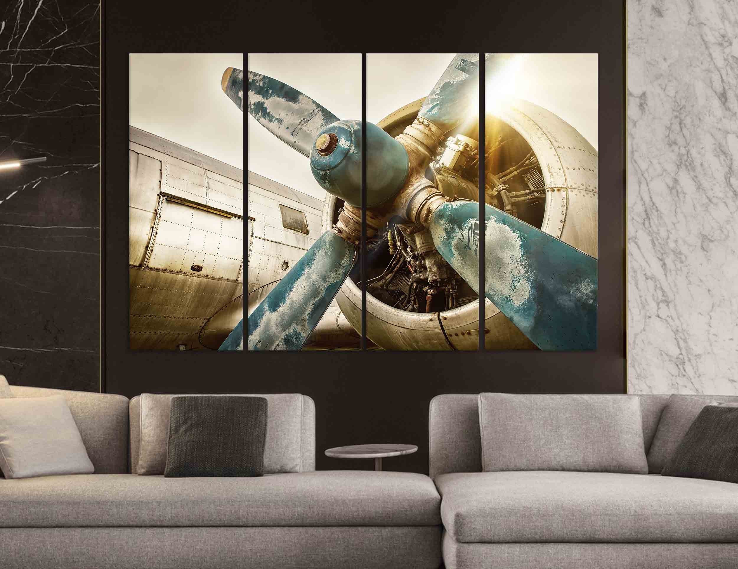 Aviation art Airplane wall art decor Airplane office wall | Etsy