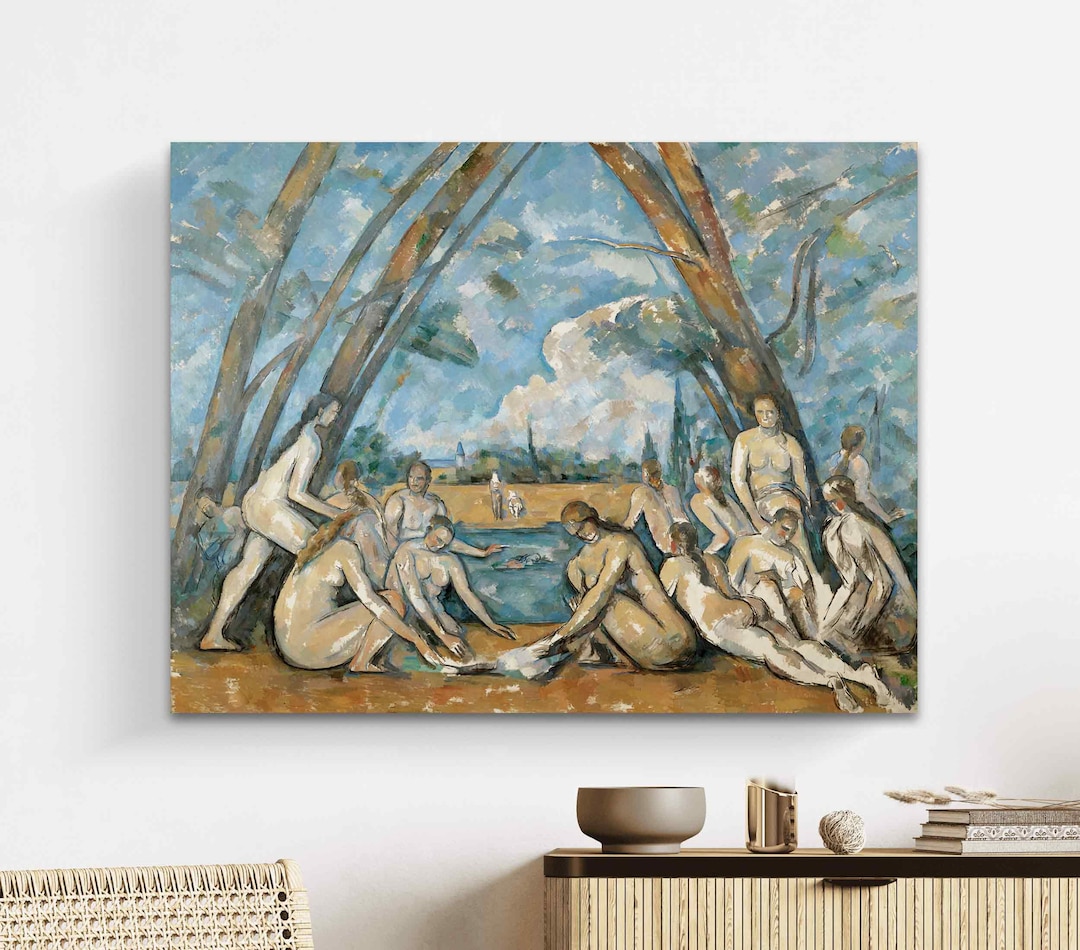 Paul Cézanne the Large Bathers Canvas Print, Classical Art, French ...
