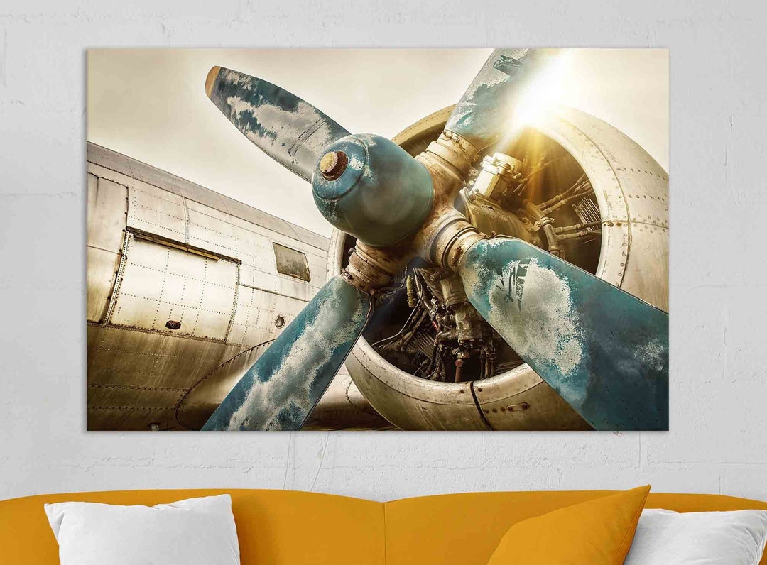 Aviation Art Airplane Wall Art Decor Airplane Office Wall Decor Vintage ...