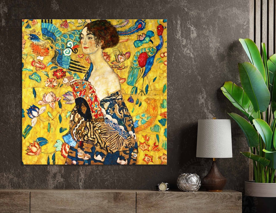 Gustav Klimt Lady With a Fan 1917-1918 Art Reproduction Austrian Artist ...