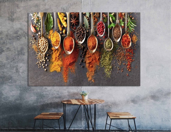 Spices Dining Room Wall Art Decor Restaurant Art Kitchen Art | Etsy