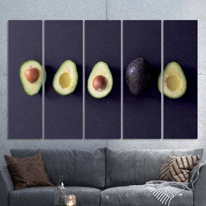Avocado Wall Decor, Large Wall Art, Restaurant Art, Kitchen Art ...