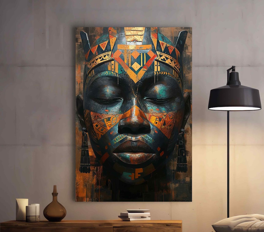 Decorative Portrait Home Interior Art Modern Ethnic Design Contemporary ...