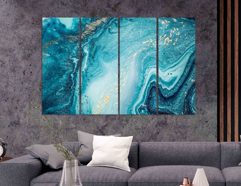 Marble Canvas Print Marble Wall Flip Cup Art Abstract Fluid - Etsy