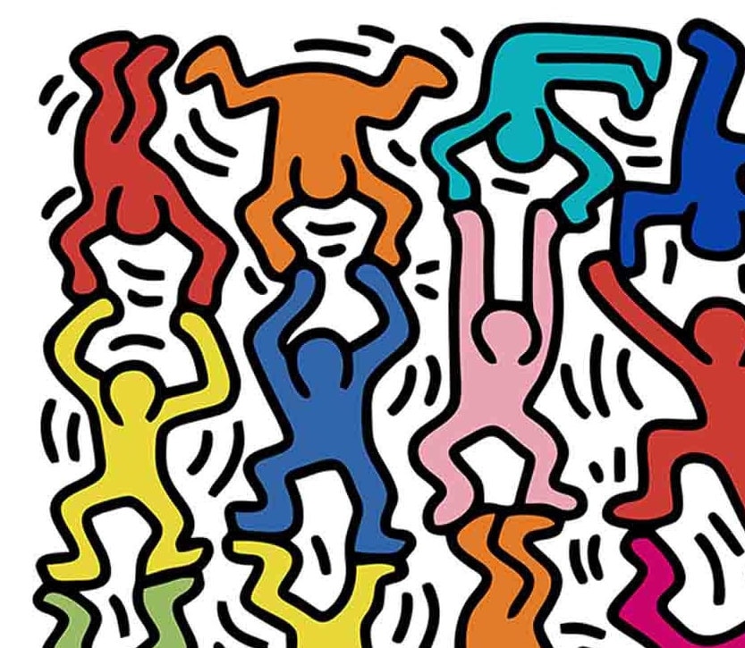 Keith Haring Tänzer Pop Art Graffiti Druck auf Leinwand Keith | Etsy