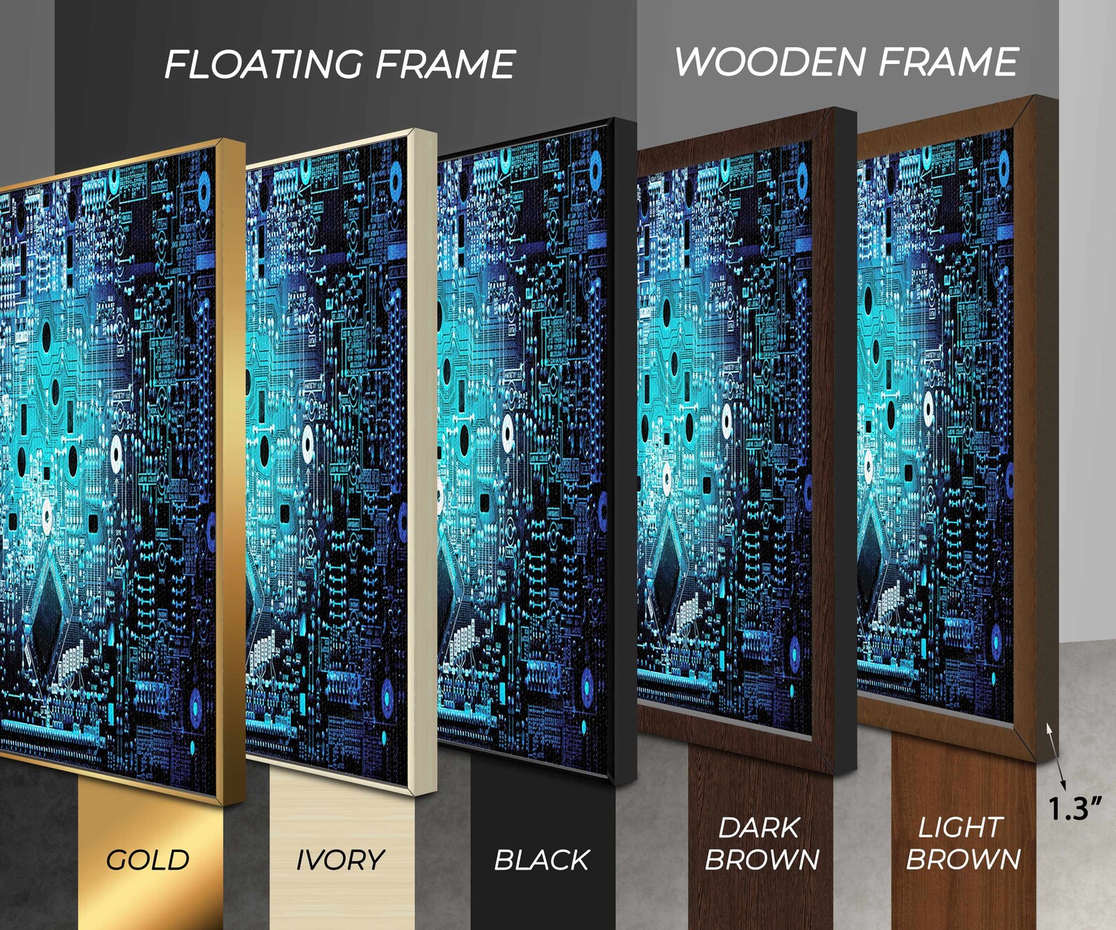 Motherboard Canvas or Paper Print Circuit Board Large Wall Art Computer ...