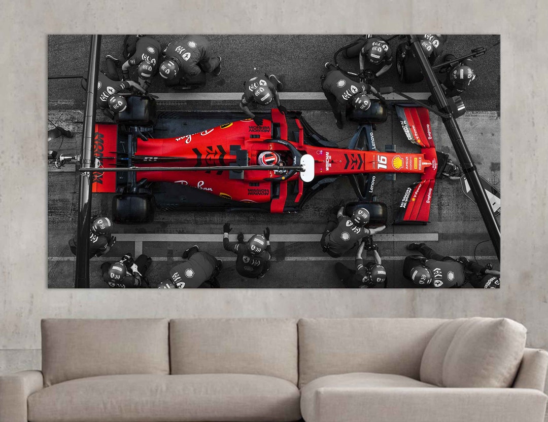 Racing Car Print on Canvas Supercar Wall Decor Formula 1 Poster Sport ...