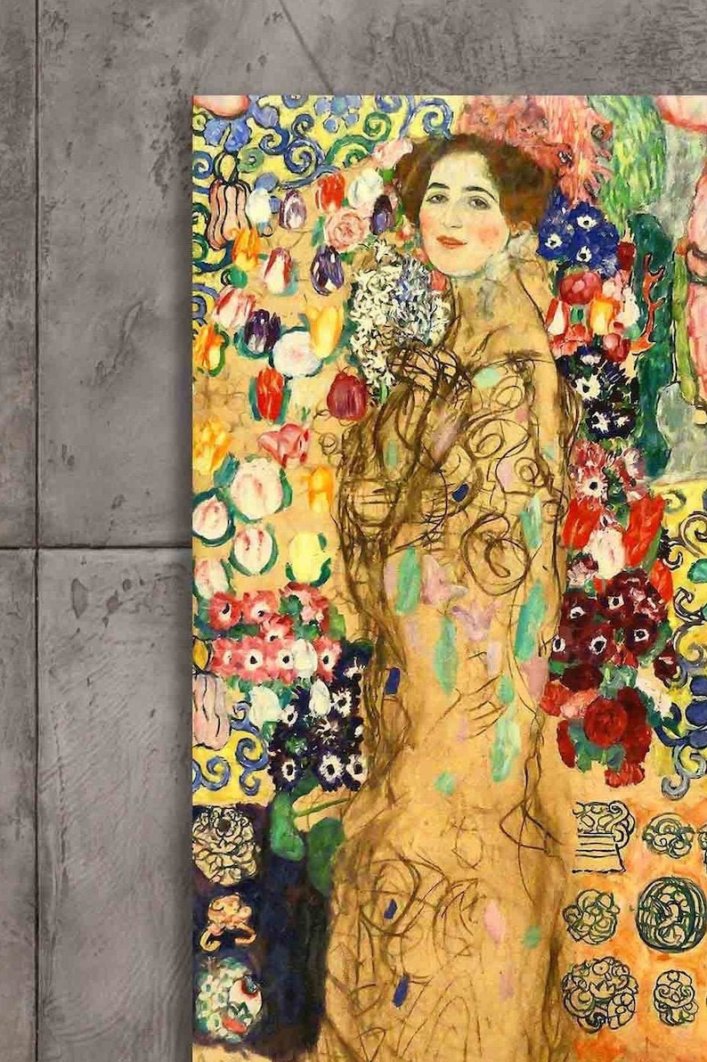 Gustav Klimt Dame maria Munk 1917/18 Fine Art Poster in | Etsy