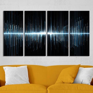 Sound Waves Canvas Print Soundwave Art Voice Recording Home Decor Audio ...