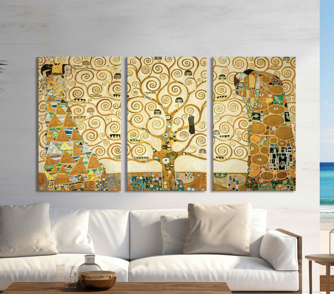 Tree of Life Adele and the Kiss by Gustav Klimt Canvas Print Art ...