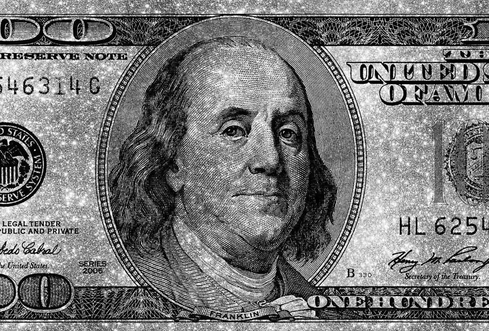 100 Dollars Bill Canvas Print Wall Art Classic 100 American - Etsy