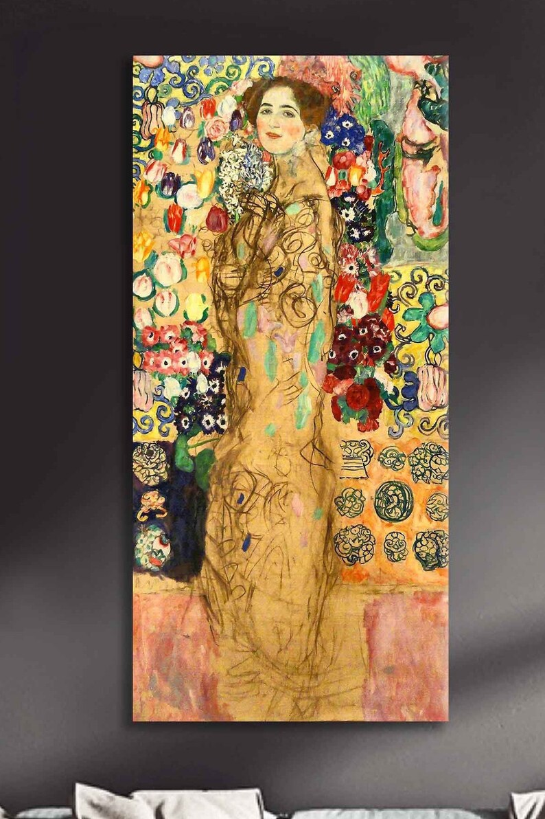 Gustav Klimt Dame maria Munk 1917/18 Fine Art Poster in | Etsy