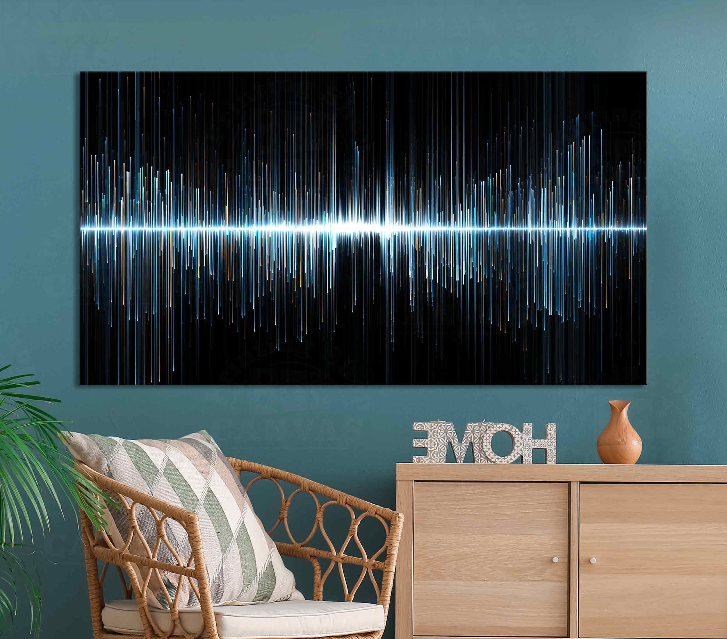 Sound Waves Canvas Print Soundwave Art Voice Recording Home Decor Audio ...
