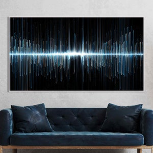 Sound Waves Canvas Print Soundwave Art Voice Recording Home Decor Audio ...