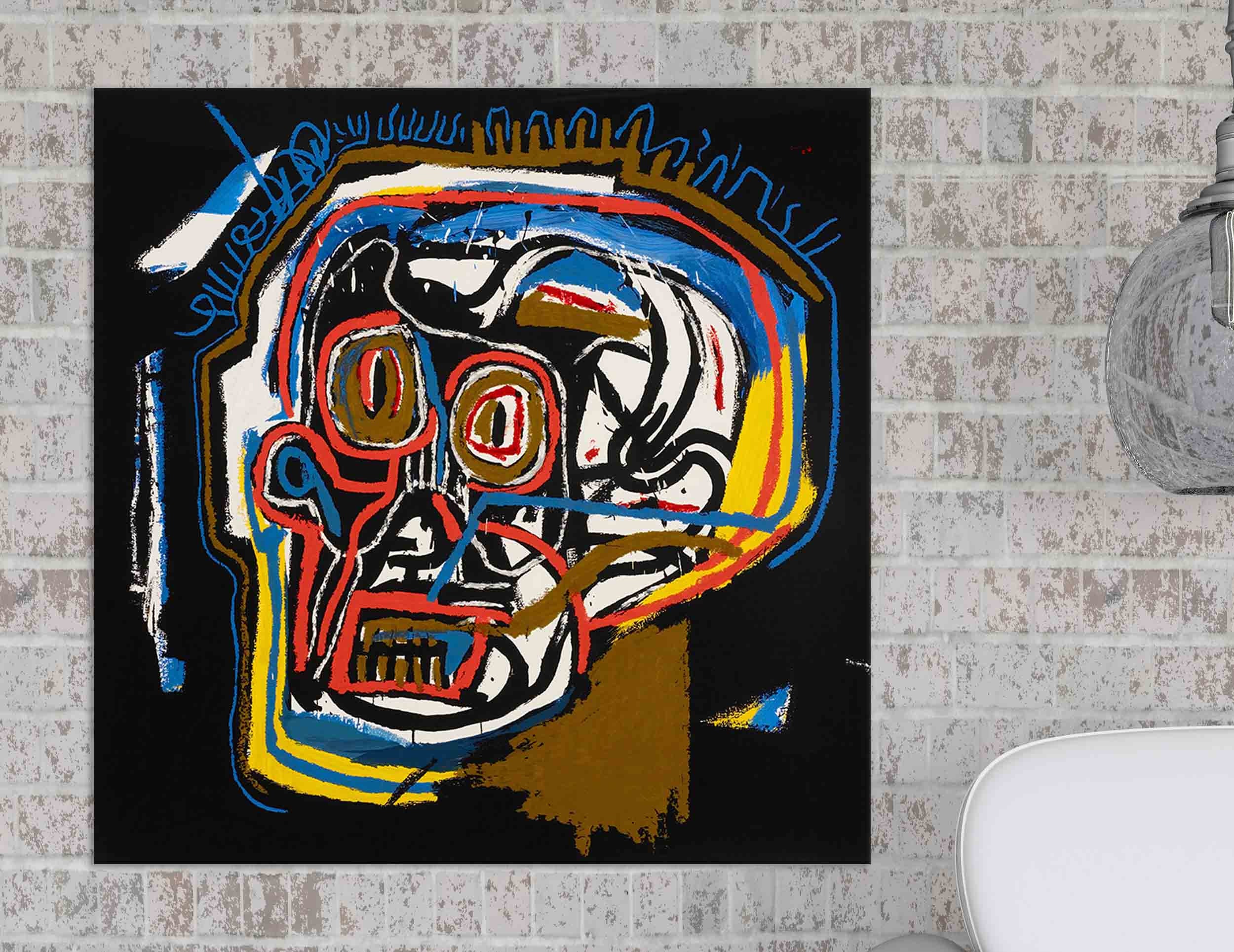 Basquiat Canvas Skull 1981 King of Street Art Graffiti Art | Etsy