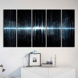 Sound Waves Canvas Print Soundwave Art Voice Recording Home Decor Audio ...