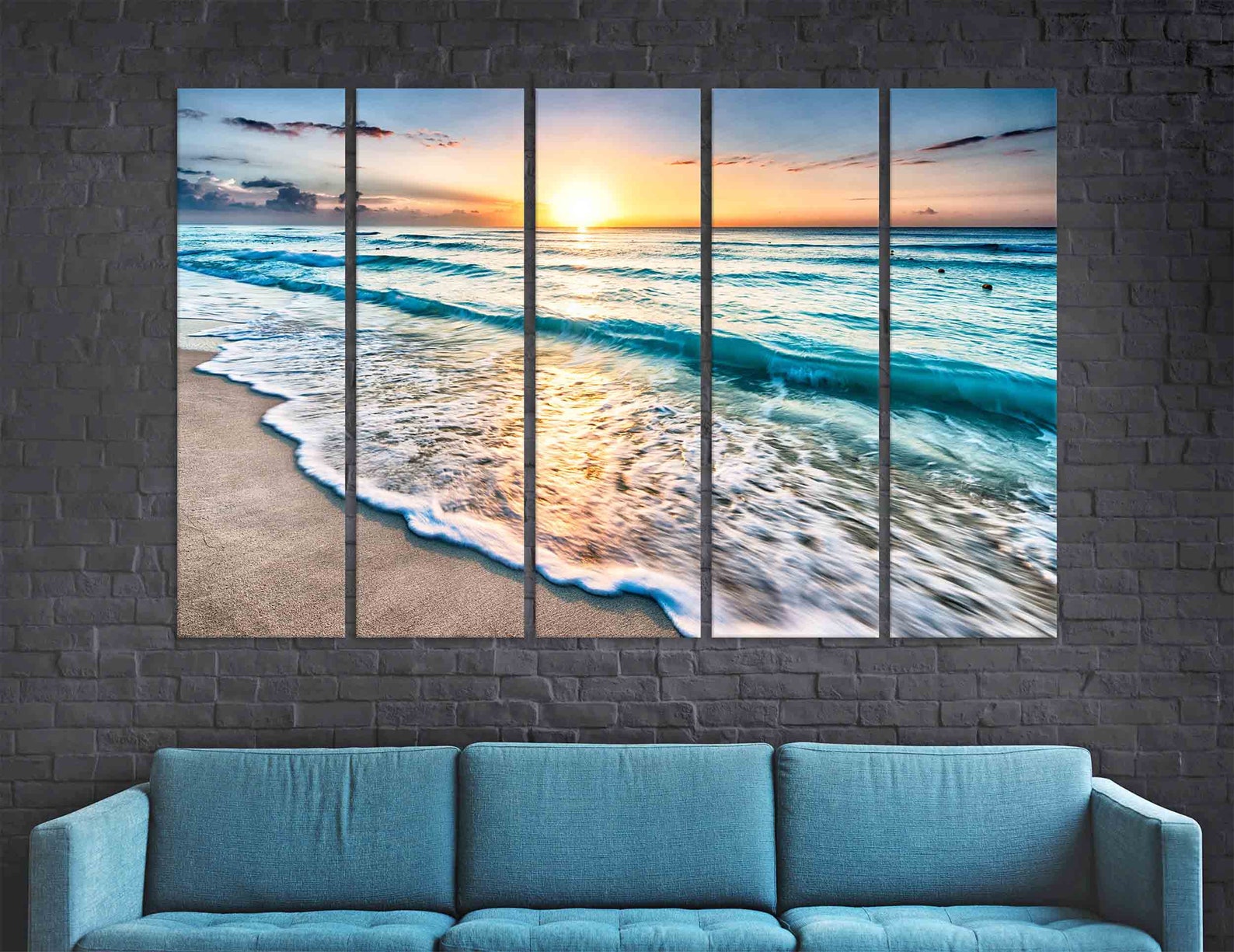 Aerial Beach Poster Beach Canvas Print Beach Wall Art Sea - Etsy