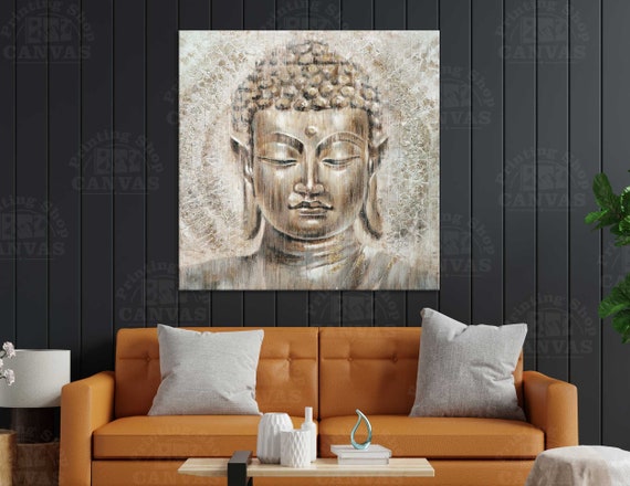 Buddha Abstract Print on Canvas Buddha Wall Art Asian Wall Art - Etsy